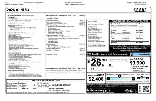 New and Used 2026 Audi S3 for Sale Near Chino Hills, CA | Cars.com